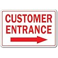 Amazon.com : Customer Entrance Right Arrow Novelty Sign | Indoor ...
