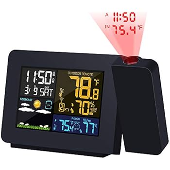 Amazon.com: Ambient Weather RC-8401 Projection Clock with Forecast ...