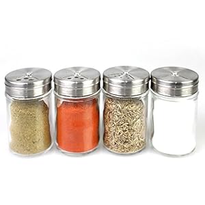 XYTMY Clear Glass Mini Spice Shaker Seasoning Cans Spice Jar with ...