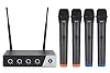 XTUGA S400 Wireless Microphone System, 4-Channel UHF Cordless Mic Set with Four Handheld Mics ...