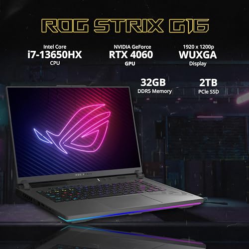 ASUS 2023 ROG Strix G16 16'' WUXGA 165Hz Gaming Laptop, Intel Core i7 ...