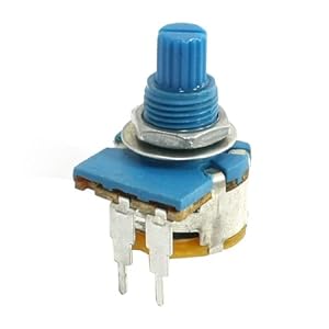 Single Linear 2 Terminals Rotary Taper Potentiometer B500K 500K Ohm ...