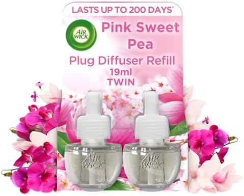 سعر Air Wick Plug in Diffuser Twin Refill, Pink Sweet Pea, Pack 2 x 19ml, Long Lasting Fragrance ...