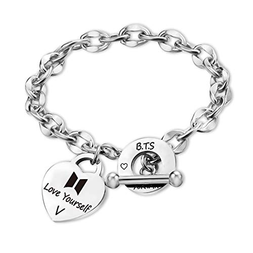Kpop BTS Bangtan Boys Bracelet to Love Yourself Army V Charm Bracelet ...