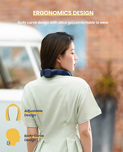 Portable Neck Fan with Sides and Back Motors for 360°Cooling, Wearable ...