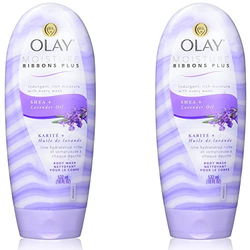 OLAY Moisture Ribbons Plus, Shea plus Lavender Oil 18 oz (Pack of 2) in ...