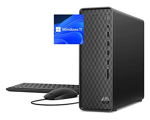 [Windows 11 Home] HP 2021 Newest Slim Desktop Tower PC, Intel Celeron ...