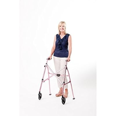 Able Life Space Saver Lightweight Folding Travel Walker with 6″ Wheels ...