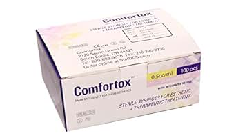 Amazon.com: Comfortox 001 100 Syringes for Esthetic Injections, 0.5 CC ...