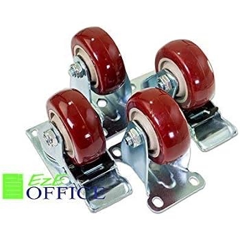 Amazon.com: 2" Inch Low Profile Trundle Casters / Wheels Cabinet Roll ...