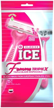 Clasico Ice Femme Triplex, Disposable Triple Blade Razor for Women ...