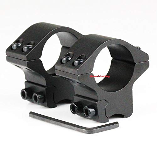 2 Piece 1 Inch Low Profile Rifle Scope Rings fits 11mm Dovetail Rail ...