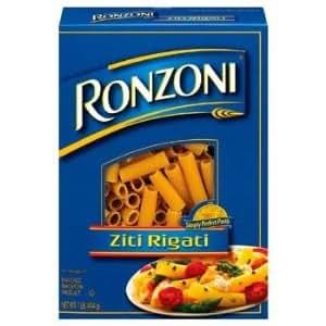 Amazon.com : Ronzoni Ziti Rigati Pasta 16 Oz (Pack of 24) : Grocery ...