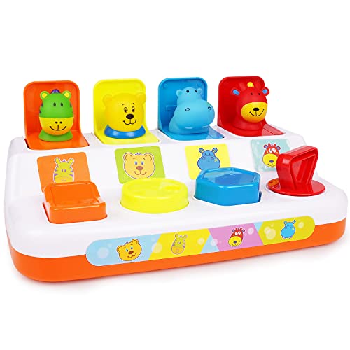 GenJuw Baby Pop Up Toy- Colorful Cause and Effect Toys for Babies ...