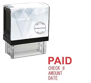 Amazon.com : StampExpression - Paid with Check Number, Amount and Date ...