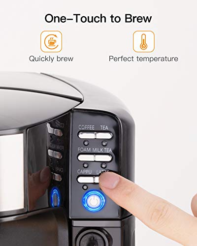 Sboly 6 In 1 Coffee Machine, Single Serve Coffee, Tea, Latte and Cappuccino Maker, Compatible ...