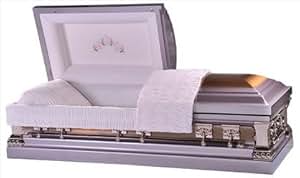 Amazon.com : Casket 18 Gauge - Lavender Rose Lilac Casket with Brushed ...