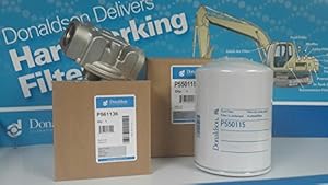 Amazon.com: Fuel Filter Kit Donaldson P561136 Head & P550115 Filter ...