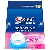 Amazon.com: Crest 3DWhitestrips 1 Hour Express + LED Light Teeth ...