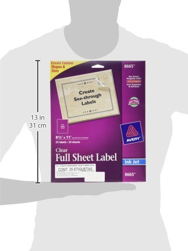 Avery Matte Frosted Clear Full Sheet Labels For Inkjet Printers 8 5 X avery-matte-frosted-clear-full-sheet-labels-for-inkjet-printers-8-5-x
