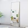NeuType Full Length Mirror Floor Mirror with Standing Holder Bedroom ...