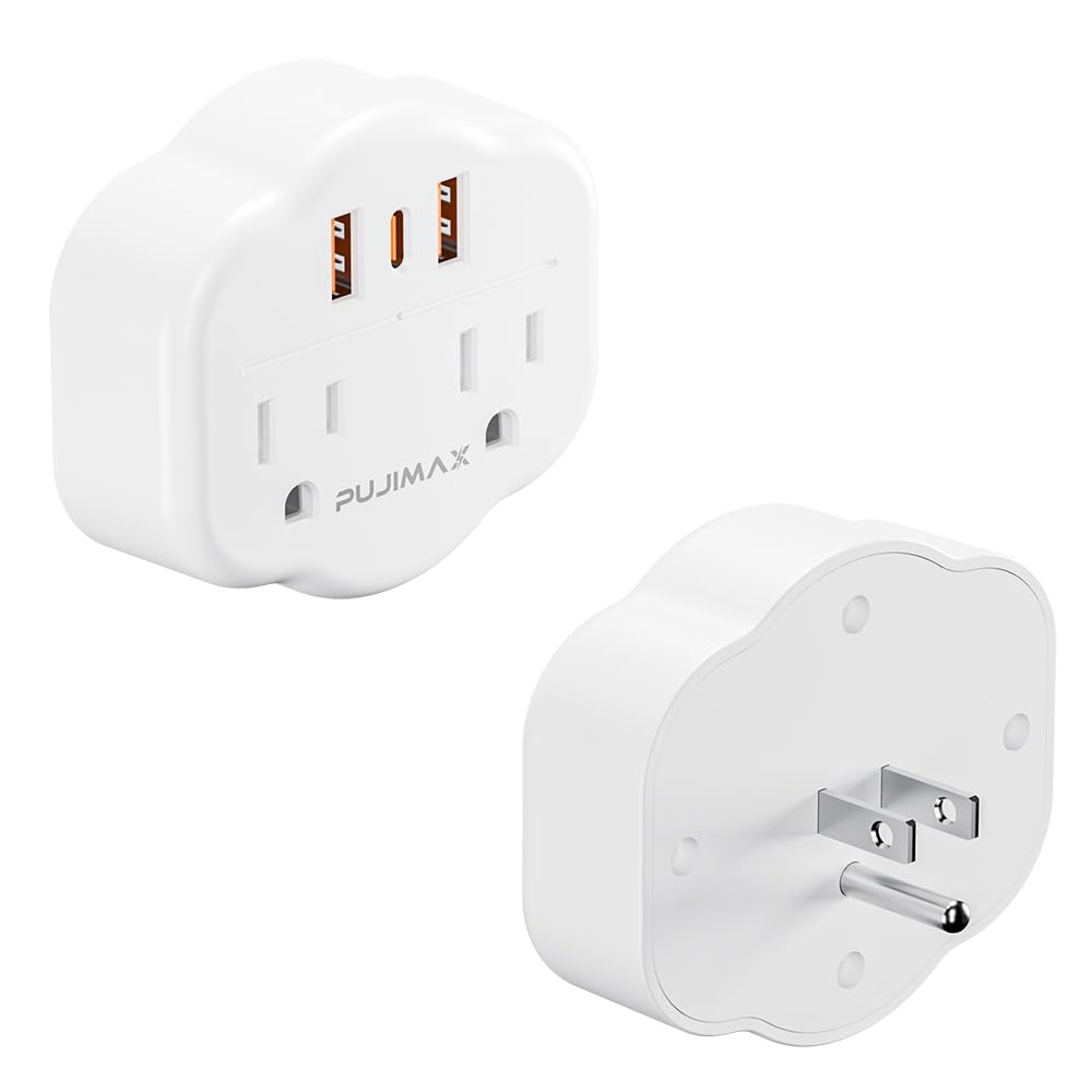 PUJIMAX 5 in 1 Power Strip Outlet Extender Smart Plug, Wall Outlet ...