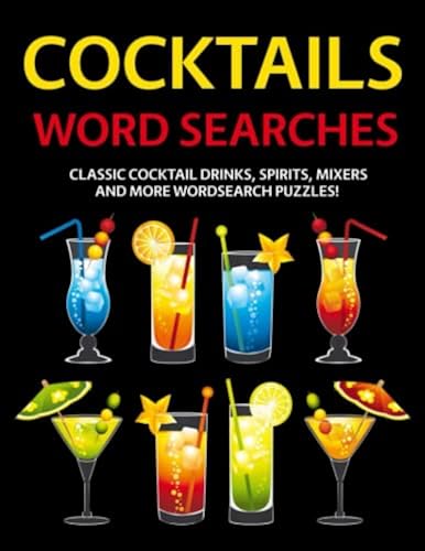 Cocktails Word Searches: Classic Cocktail Drinks, Spirits, Mixers and ...