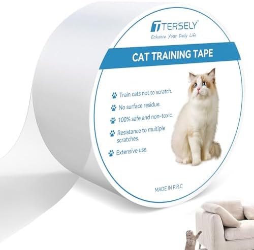 T Tersely Anti-Scratch Cat Training Tape, 4 inches Cat Sofa Scratch ...