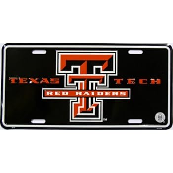 Amazon.com: TEXAS TECH RED RAIDERS - COLLEGE LICENSE PLATES Plate Tag ...