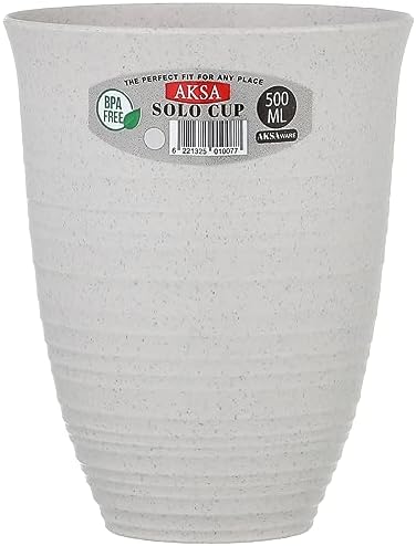 Aksa Solo Plastic Cup, 500ml - Beige price in Egypt | Amazon Egypt ...