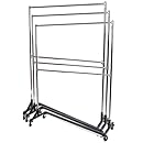 Amazon.com: Only Hangers Commercial Grade Double Bar Rolling Z Rack ...