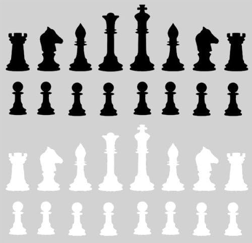 PRE-CUT CHESS PIECES EDIBLE RICE / WAFER PAPER CUP CAKE TOPPERS ...