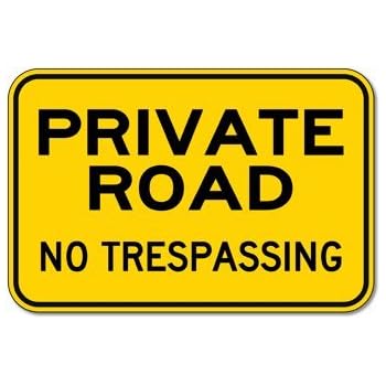 Amazon.com : Private Road No Trespassing Signs - 18x12 : Yard Signs ...