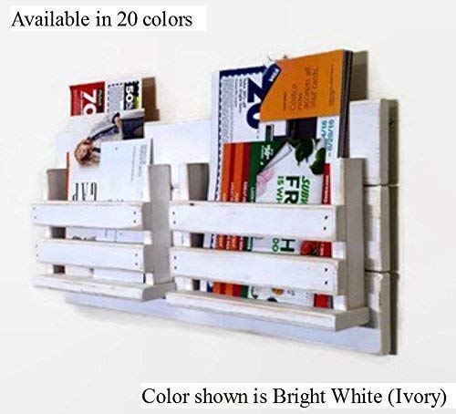 Amazon.com: Double Bin Farmhouse Rustic Mail Organizer Featuring 2 Mail ...