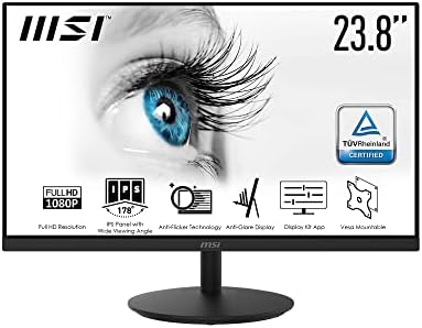 MSI PRO MP242 23.8'' Monitor, Fixed, FHD (1920 x 1080), 75Hz, IPS, 5ms ...