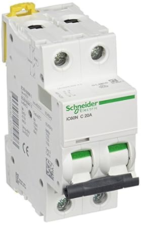 Schneider A9F74220 miniature circuit breaker - iC60N - 2 poles - 20 A - C curve: Amazon.com ...