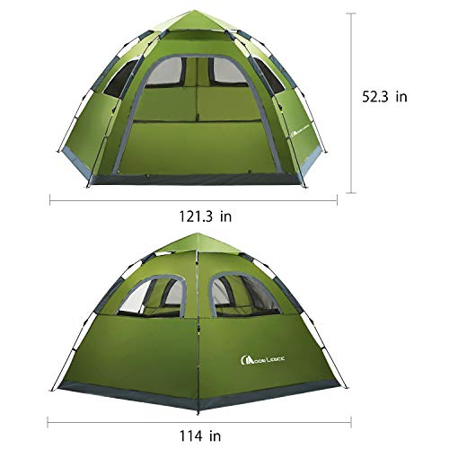 Moon Lence Instant Pop Up Tent Family Camping Tent 4-5 Person Portable Tent Automatic Tent ...
