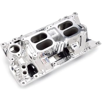 Amazon.com: Edelbrock 75264 SBC Dual Quad Air Gap Intake Manifold ...