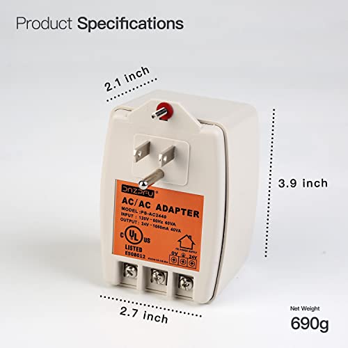 Doorbell Transformer 24VAC 40 VA AC,Plug in Transformer,Transformer ...