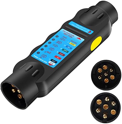 Trailer Tester Tool, 7 Pin 12V Socket Tester Light Electrics Diagnostic ...