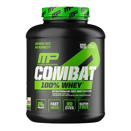 MusclePharm Combat 100% Whey, Vanilla - 5 lb Protein Powder - Gluten ...