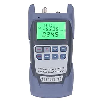 Optical Power Meter, Grey 650nm Fiber Optic Cable Tester High Accuracy ...