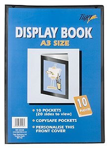 Tiger A3 black display book 40 pocket presentation folio: Amazon.co.uk ...