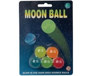 Moon Ball - Glow In The Dark High Bounce Balls: Amazon.co.uk: Toys & Games