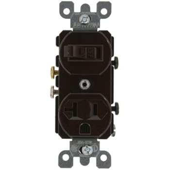 Leviton 5335 20 Amp, 120 Volt, Duplex Style Combination Single Pole ...