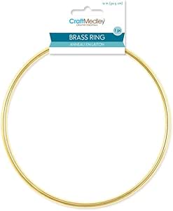 Amazon.com: CraftMedley Brass Rings, 12in, Round, 1-Piece, 12" : Arts ...