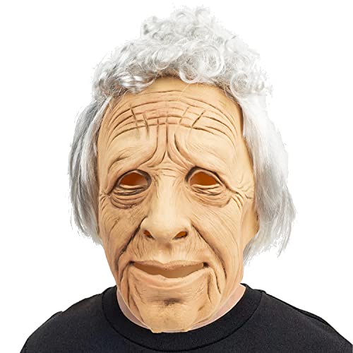 PartyHop Old Man Mask Realistic Human Latex Full Head Mask For ...