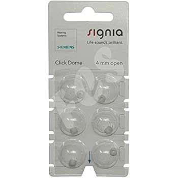 Amazon.com: Siemens Click Dome 4 mm Open For RIC Hearing Aids - 6 Domes ...
