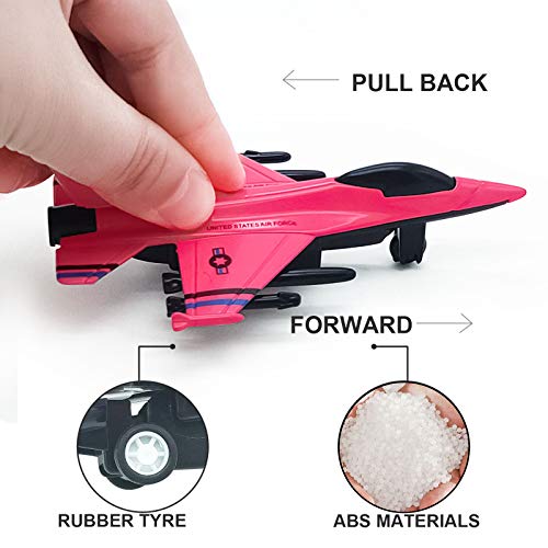 4 Pack Diecast Airplane Toys for 3 4 5 6 Year Old Boys, Pull Back Plane ...