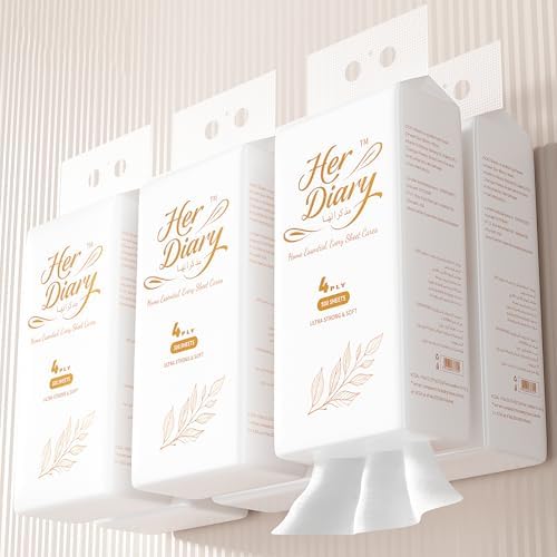 Her Diary® Wall-Hanging Facial Tissues, 4-Ply, 6 Packs x 500 Sheets ...